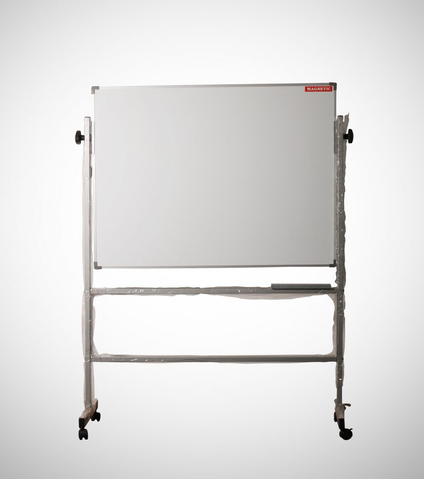WHITE BOARD STAND WITH CASTER WHEELS – Scan Lanka